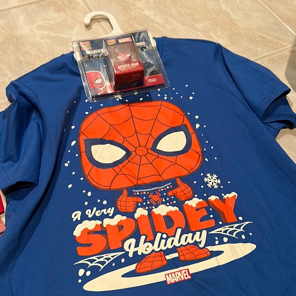 Funko | Shirts & Tops | Nwt Marvel Holiday Spiderman Funko Pocket Pop ...